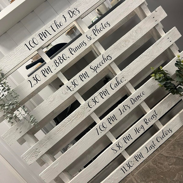 Personalised Order of Service Wedding Ceremony Vinyl Decal Sign Writing ...