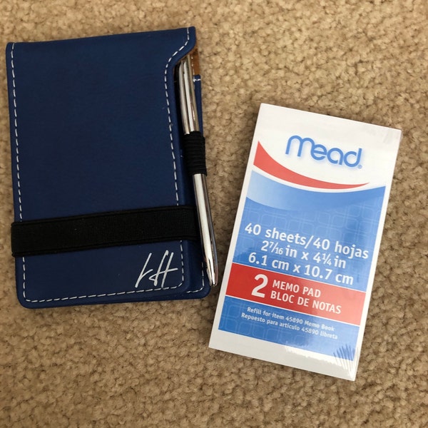 Personalized Mini Notepad With Pen Custom 3 1/4" X 4 3/4" Rawhide ...