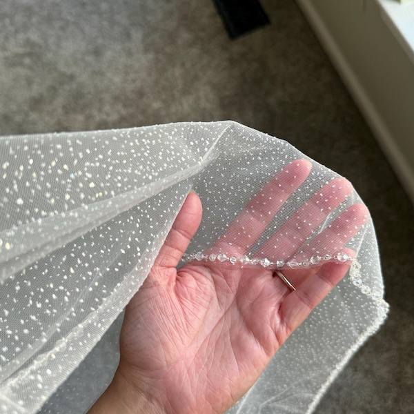 First Communion Veil With Pearls Trim Handmade Communion Veil Holy ...