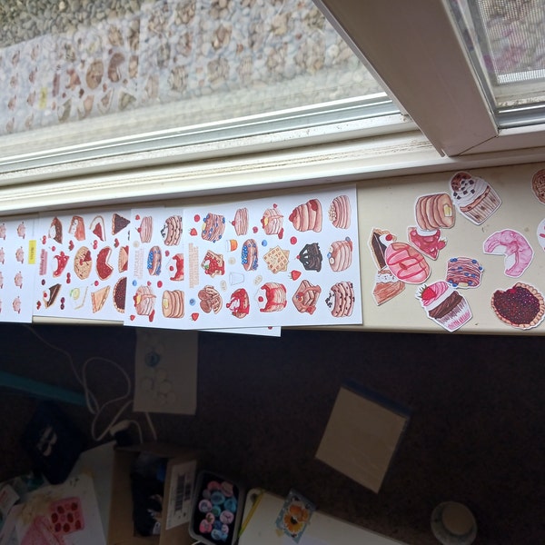 Cardinal Bird Stickers Red Cardinal Bird Stickers Seasonal Bird ...