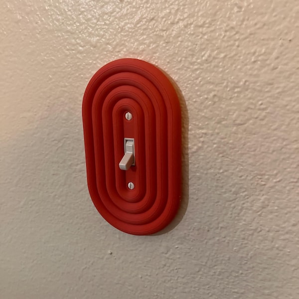Mid-century Modern Oval Light Switch Cover Plate | Fits Toggle Switches ...
