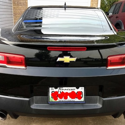 Crystal Thin Red Line License Plate Frame - Etsy