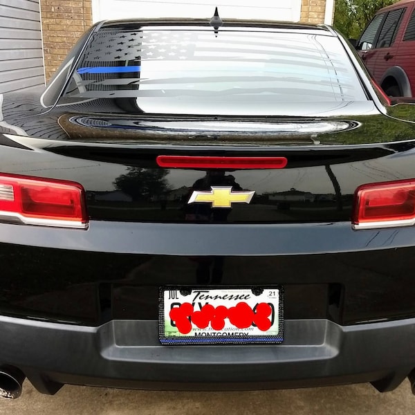 Crystal Thin Red Line License Plate Frame - Etsy