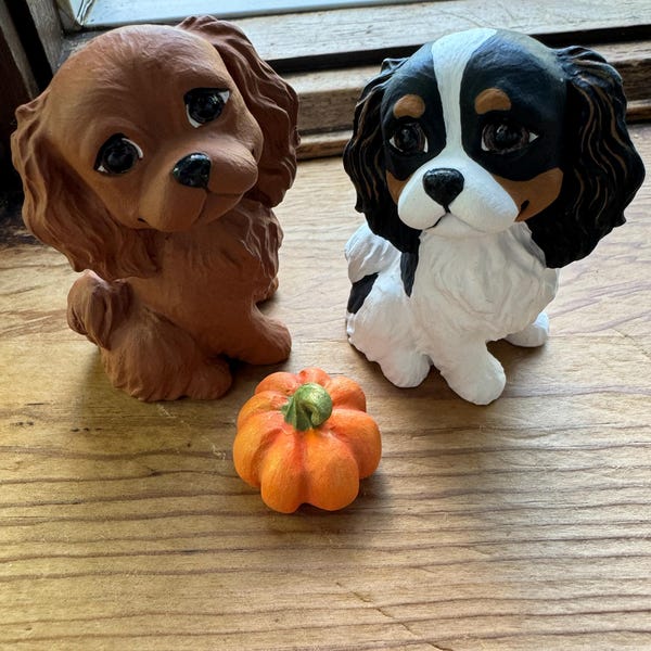 Tri Cavalier King Charles Spaniel Handmade Resin Fureverclay ...