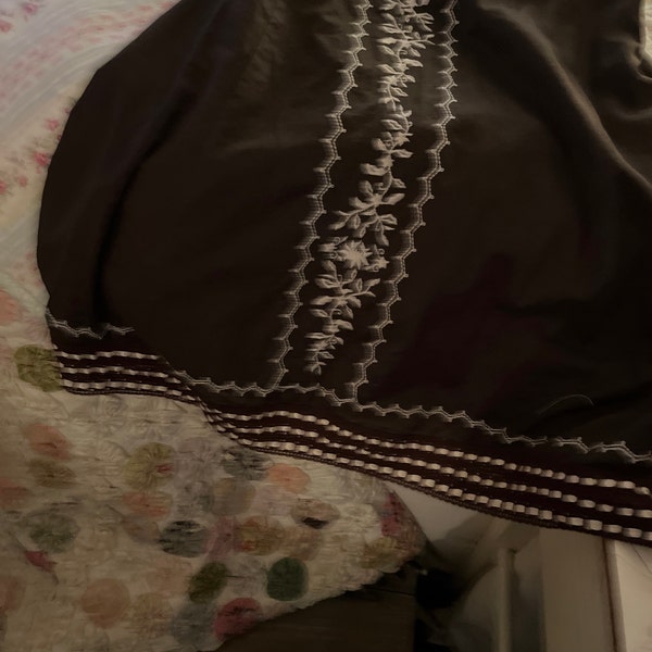 5 Yards Dark Brown Lace Trim With Vanilla Ribbon Insert, Lace Trim ...