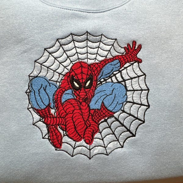 Superhero Embroidery Design, Flying Web Super Hero Embroidery Design ...