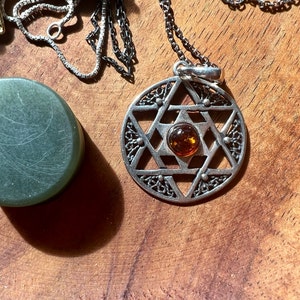 Baltic Amber Locket Necklace, Sterling Silver Locket Pendant, Photo ...