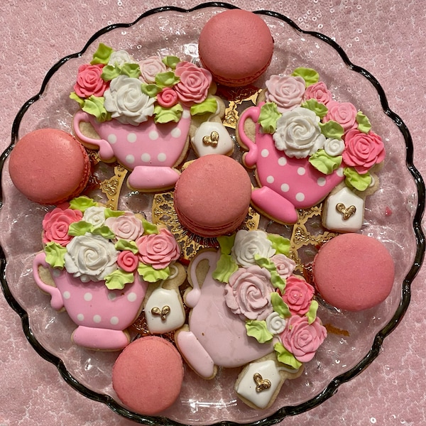 Tea Party Theme Set Cookies - Etsy