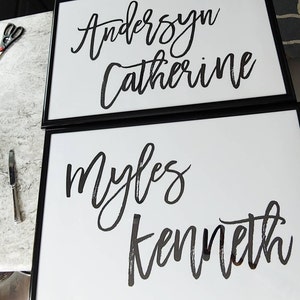 Custom Name Printable Above Crib Name Sign Nursery Decor | Etsy