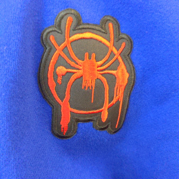 Miles Morales Chest Spider-man Embroidered Patch, Graffiti Emblem (iron ...