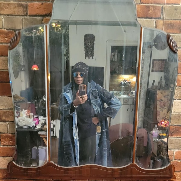 Upcycled Denim Patchwork Coat: Ripped Jean Cape With Hood - Etsy