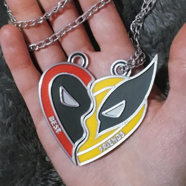 Deadpool Wolverine Heart Logo Keychain / Necklace - 3D Printed - Etsy