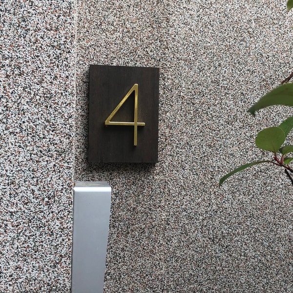 Gold Metal House Numbers/gold Floating House Numbers/ Brass House ...