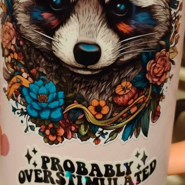 Probably Overstimulated Sticker, Funny Mental Health Sticker ...