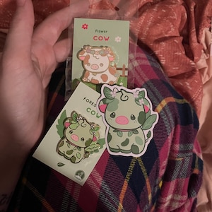 Kawaii Sushi Cow Sticker Pack, Cute Sushi Cow Stickers, Cow Sticker ...