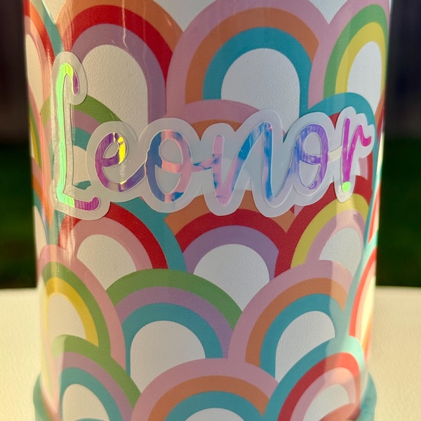 Layered Vinyl Sticker, Name Decal for Tumblers, Name Stickers for ...
