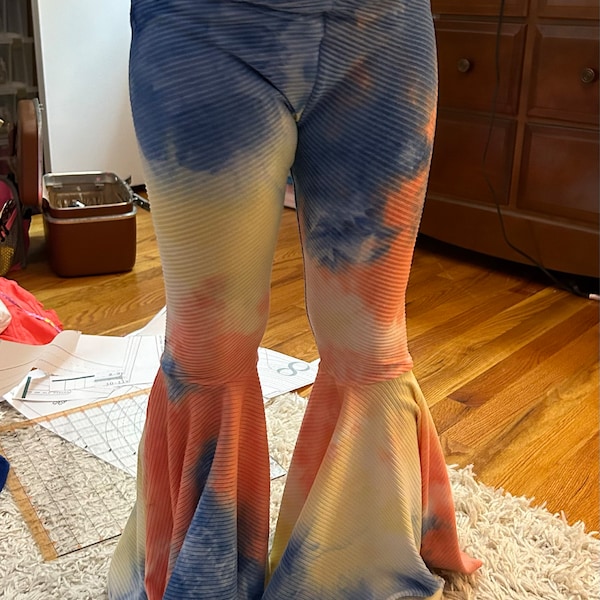 Flare Leggings Pattern, Flared Pants Pattern PDF, Girls Bell Bottom Pattern, Easy Baby Legging ...