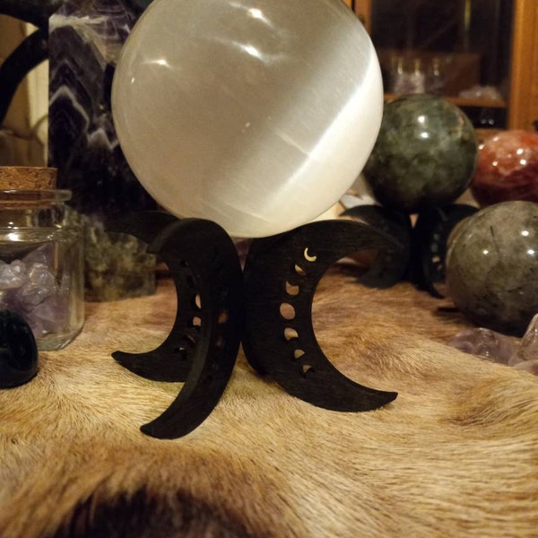 Interlocking Moon Sphere Stands, Moon Phase Sphere Holder Display Stand ...