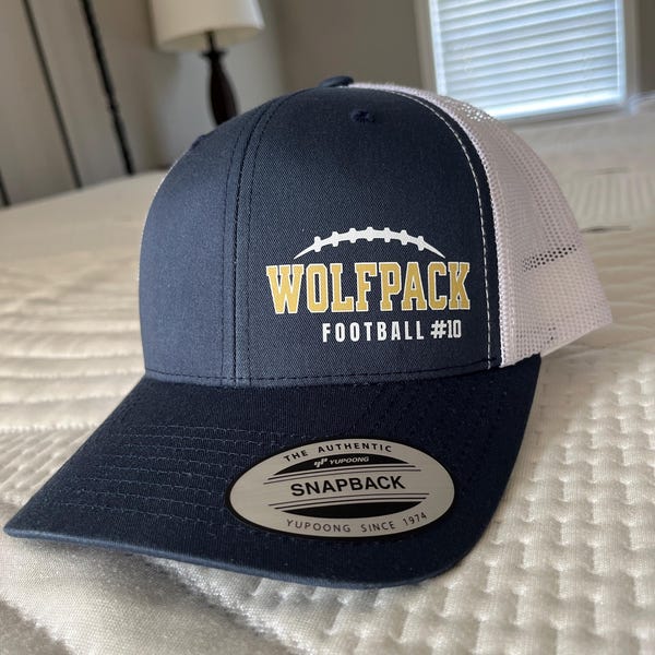 Personalized Football Hat With Team Name and Optional Player Number ...