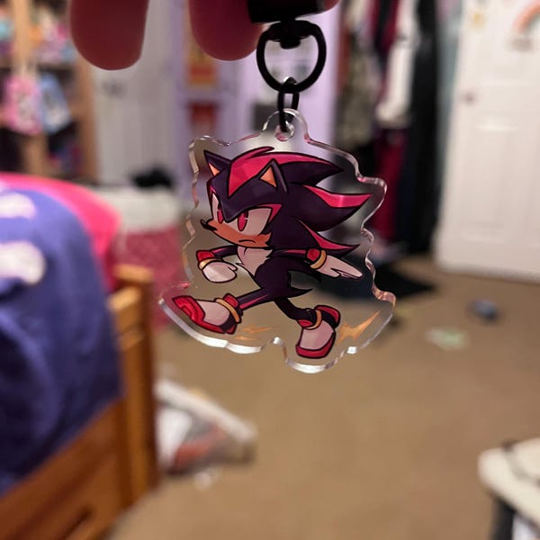 Sonic 2 Inch Acrylic Charm Keychain | Sonic Hedgehog, Shadow Hedgehog ...