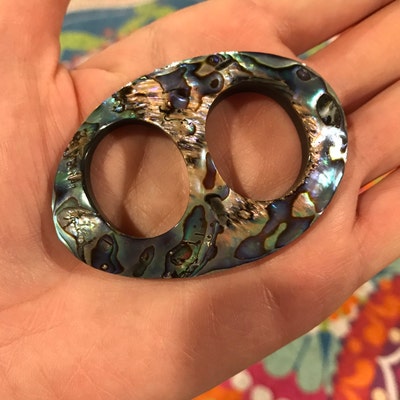 Oval Large Paua Shell Abalone Shell Scarf Ring Scarf Buckle Scarf Pin ...