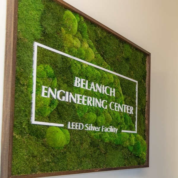Custom Moss Logo Sign: Preserved Plant Wall Art for Business - Etsy