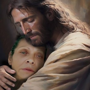 Custom Photo Safe in the Arms of Jesus Canvas Prints, Christian ...