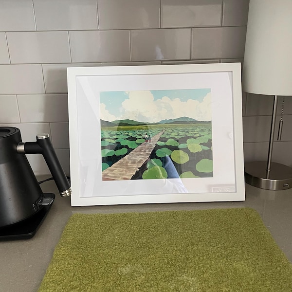 Ocean Waves Blue Watercolor Square Poster Print Abstract Ocean Blue ...