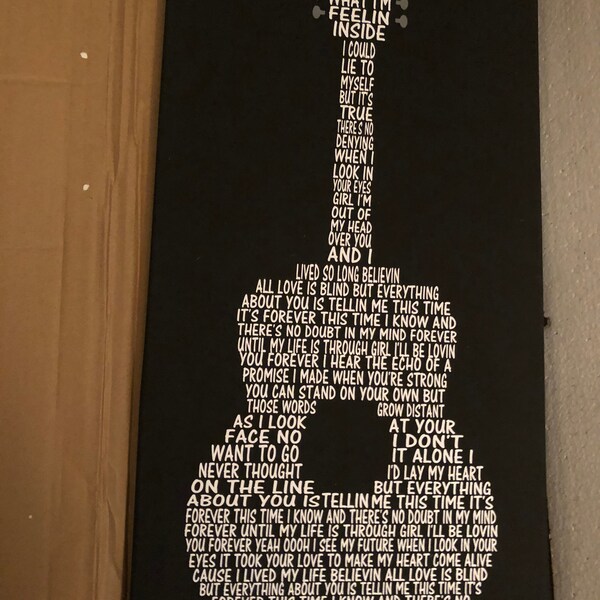 Song Lyric Guitar SVG for Cricut and Silhouette - Etsy