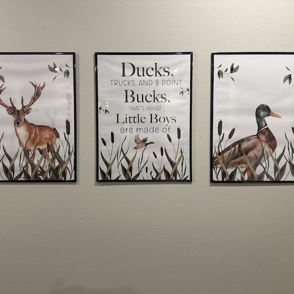 Hunting Nursery Wall Art Poster, Hunting Nursery Decor, Mountain ...