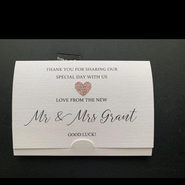 50 Eat, Drink and Be Lucky Scratch Card Envelopes Wedding Favours ...