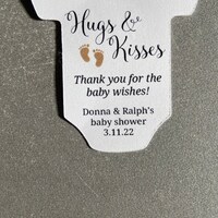 Hugs and Kisses Baby Shower Tags, Hugs and Kisses Thank You for the ...