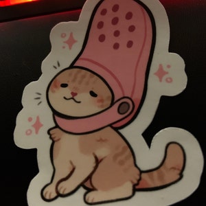 Croc King Sticker / Cat Sticker / Kitten Sticker / Cute Animal Sticker ...