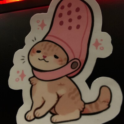 Croc King Sticker / Cat Sticker / Kitten Sticker / Cute Animal Sticker ...