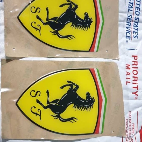 Ferrari Fender Badge Emblem 4" Resin Shields 328 308 348 Testarossa ...