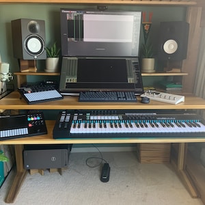 Solid Maple Studio Desk With Piano Drawer - Etsy