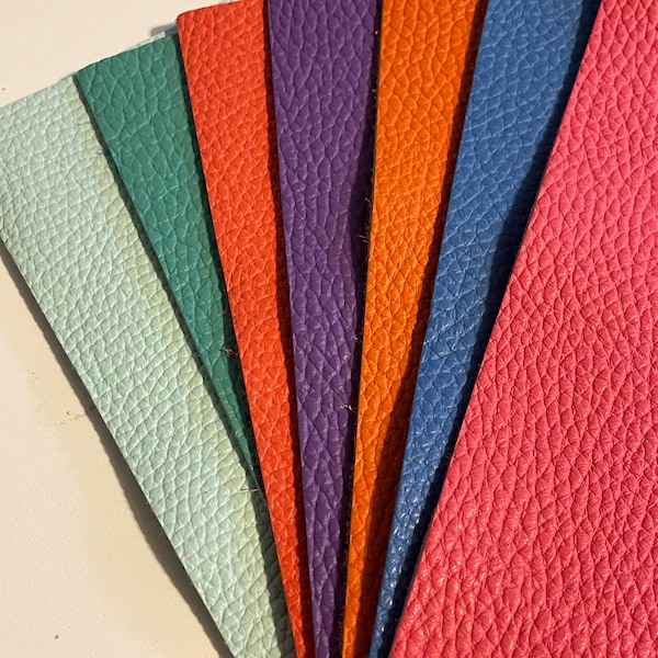 Pebble Grain Cowhide Leather Sheets Cowhide Colorful Vibrant Leather ...