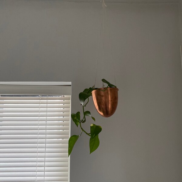 Solid Copper Plant Pot With Stand - Etsy