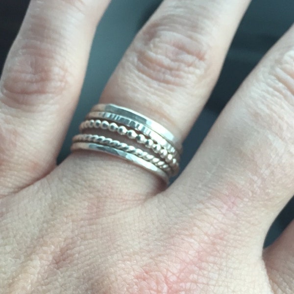 Stackable Rings, Stacking, Silver, Eco Friendly, Handmade, Women, Eco ...