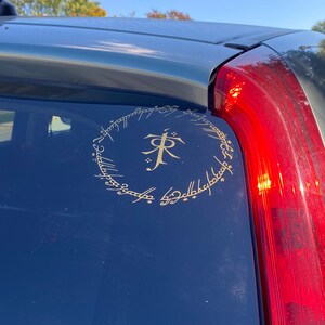 Lord of the Rings Car Decal Lord of the Rings Decal Tolkien | Etsy