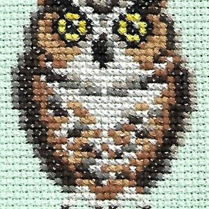 Great Horned Owl Cross Stitch Pattern PDF Great Horned Owl Embroidery ...