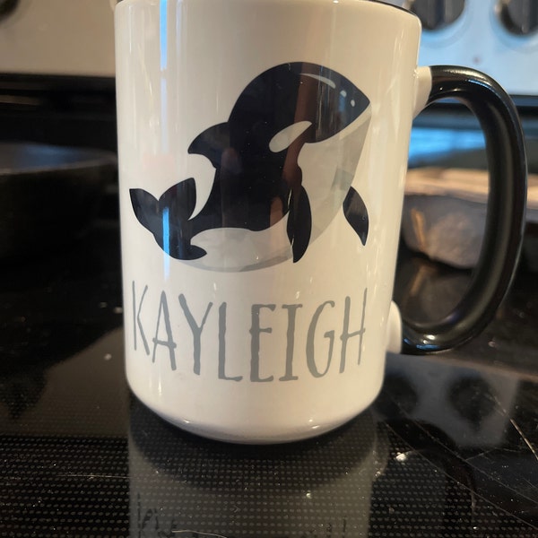 PERSONALIZED Orca Mug, Killer Whale, Orca Coffee Mug, Whale Gift, Whale ...