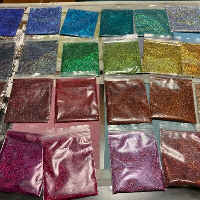 24-bag Ultra Fine Holo Glitter Sample Pack 0.2 MM 5G 10G - Etsy