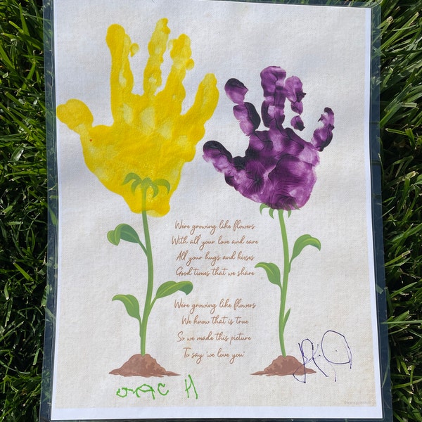 We're Growing Like a Flower / Hands Handprint Art / Kids Baby Toddler ...