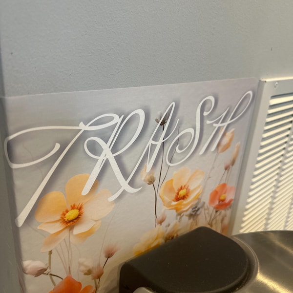 Trash Can Wall Guard Wildflower Removable Decal Sticker Splash/anti ...
