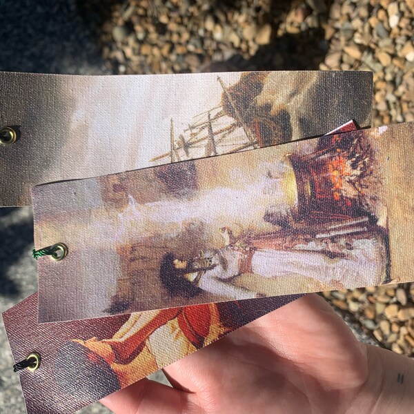 The Gust // Art Bookmarks // Canvas Bookmark // Book Accessories ...