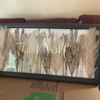 Boho Floral Nursery Name Sign, Boho Decor, Name Sign, Acrylic Overlay ...