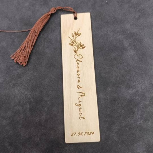 Custom Wood Bookmarks With Tassel, Personalized Wooden Bookmark, Unique ...