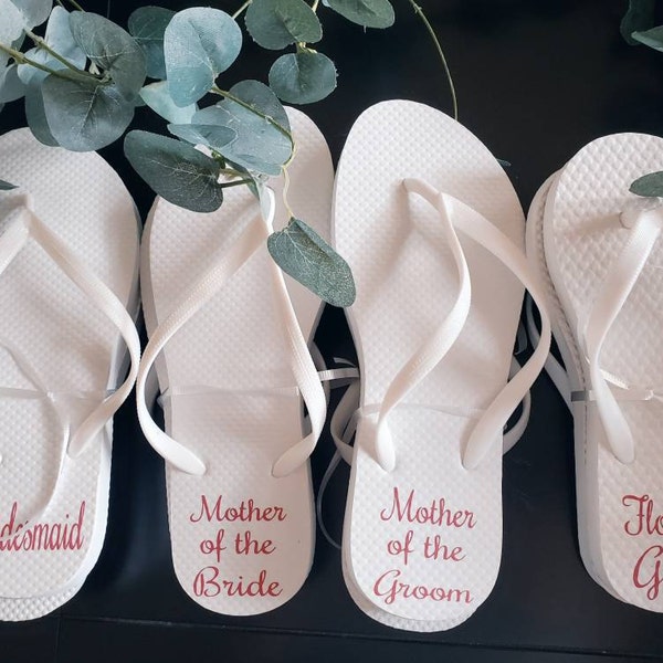 Monogrammed Flip Flops Decals | Custom Flip Flops Decals | Bridesmaid ...