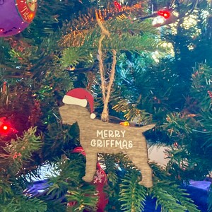 Wirehaired Pointing Griffon Christmas Ornament Personalized Pet ...